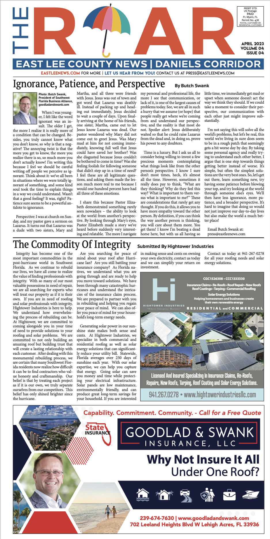 The Roar - April 2023 Issue - East Lee News