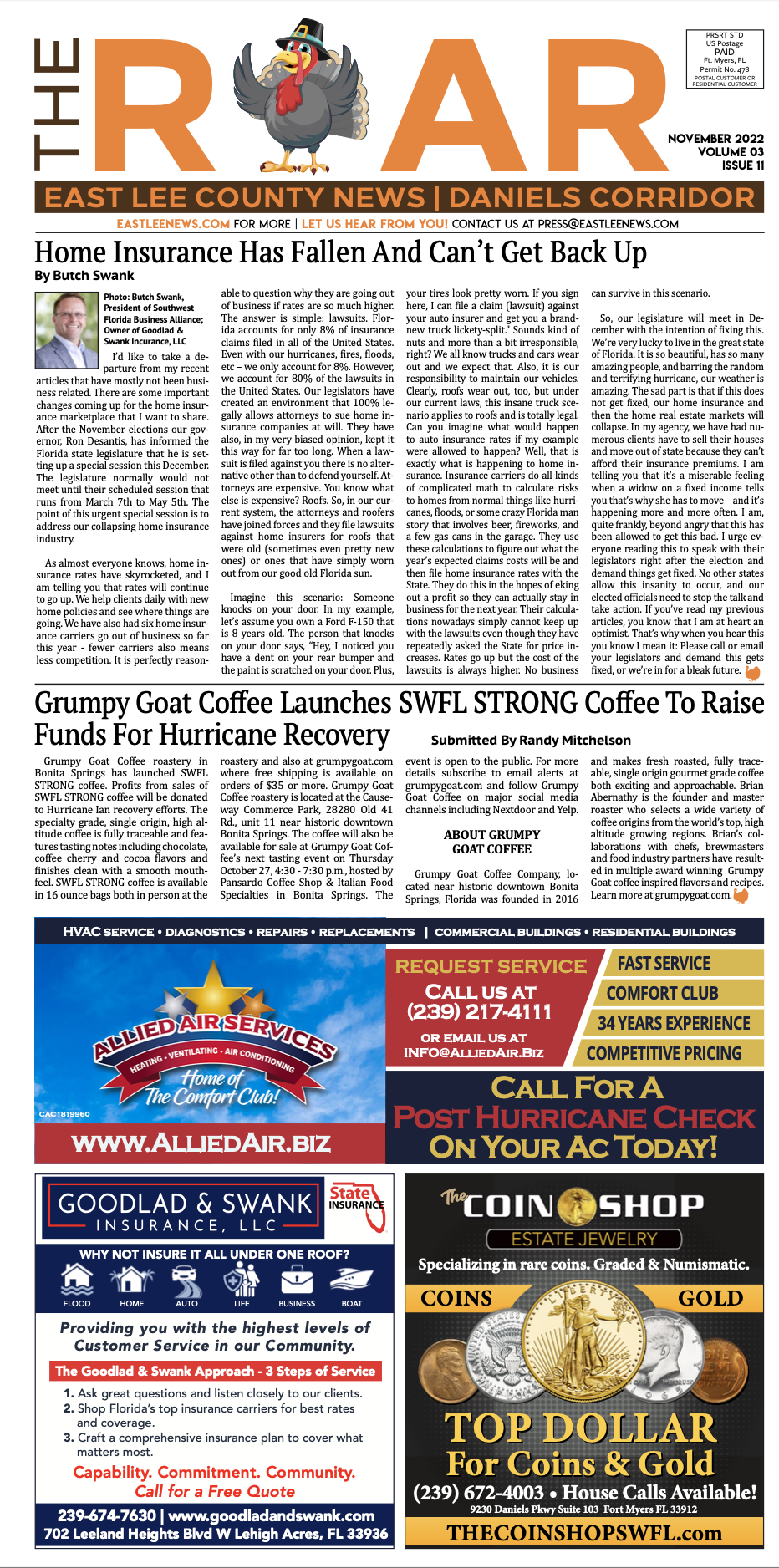 The Roar - November 2022 Issue - East Lee News