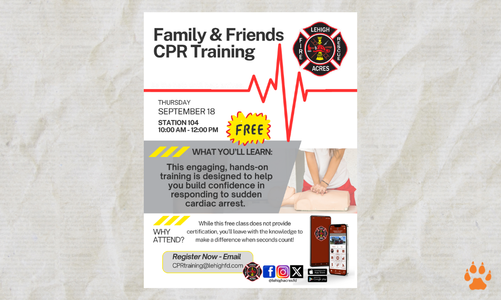 Lehigh Acres Fire District Offers Free Family & Friends CPR Training ...