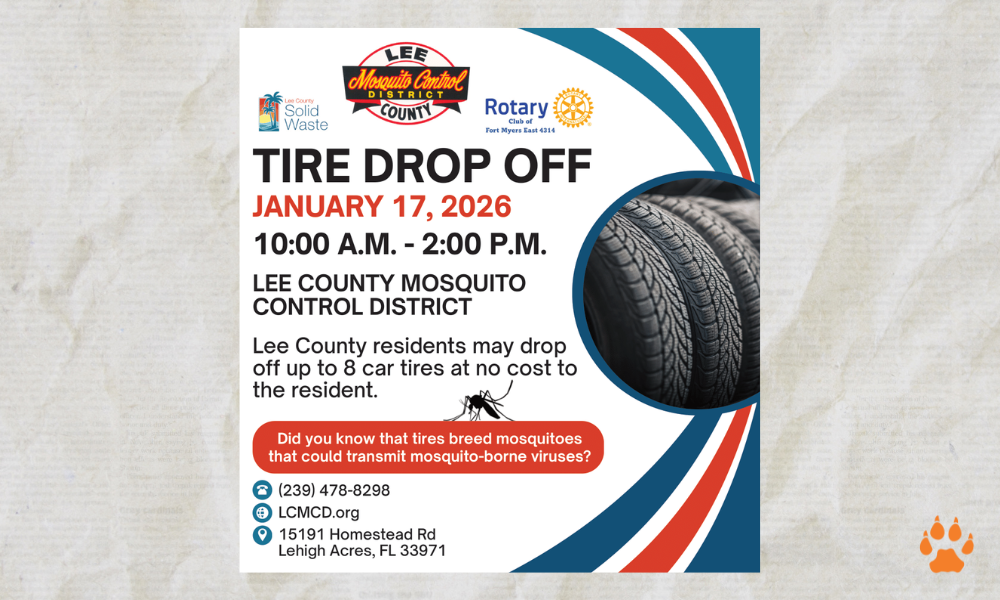 Lee County Mosquito Control Hosts Free Tire Drop-Off Event to Reduce ...